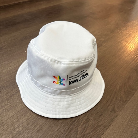 adidas | Accessories | Adidas Love Unites White Bucket Hat | Poshmark